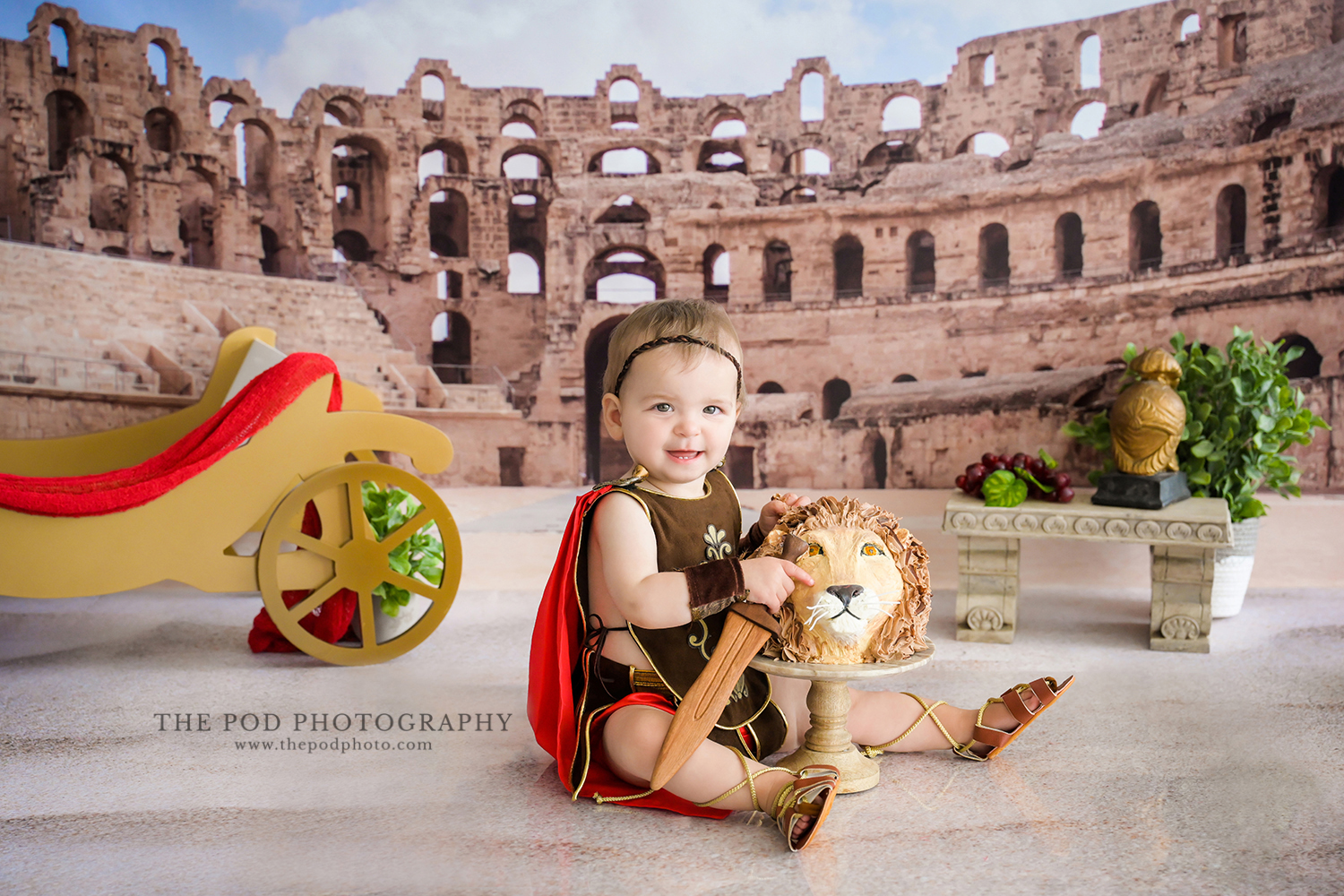 First Birthday Cake Smash Gladiator Portrait Session - Los Angeles ...