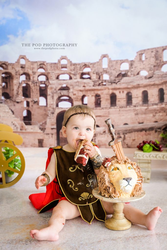 First Birthday Cake Smash Gladiator Portrait Session - Los Angeles ...