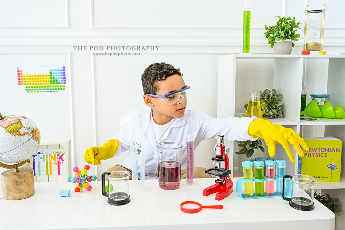 Kids Back to School Mini Portrait Sessions Scientists Set