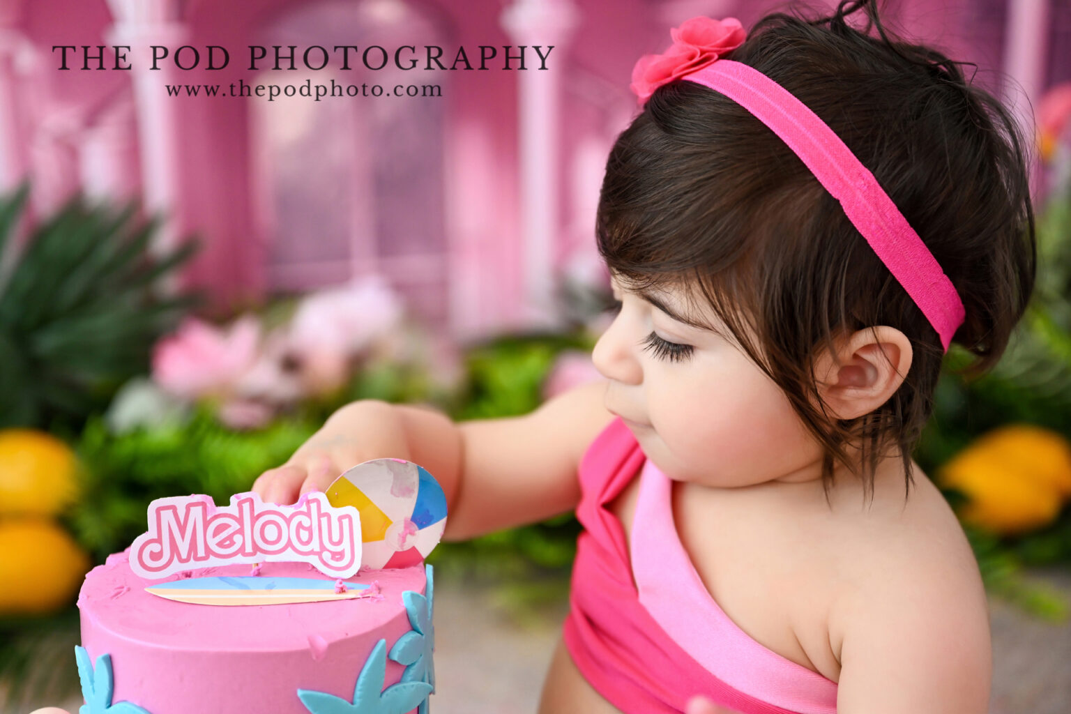 Barbie Girl First Birthday Smash and Splash Session - Los Angeles based ...